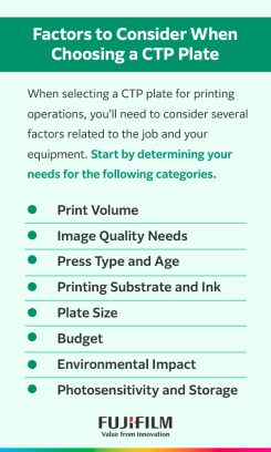 Choosing The Right CTP Plate for Offset Printing | Fujifilm